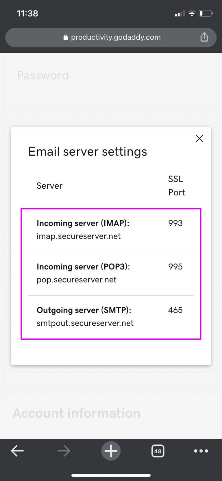 How To Set Up GoDaddy Email on an iPhone