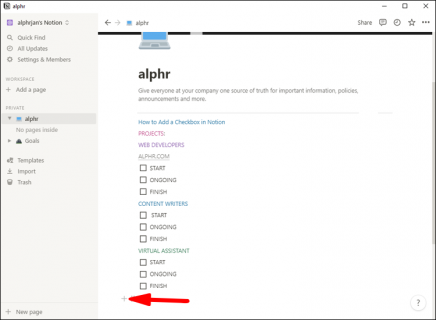 How To Uncheck All in Notion