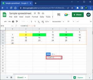 How to Count Cells in Google Sheets