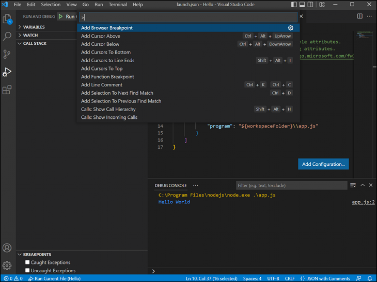 How To Use the Debugger in VS Code