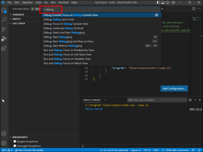 How To Use The Debugger In Vs Code