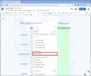 How To Delete a Table in Google Docs