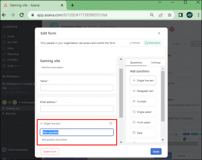 How to Create a Form in Asana
