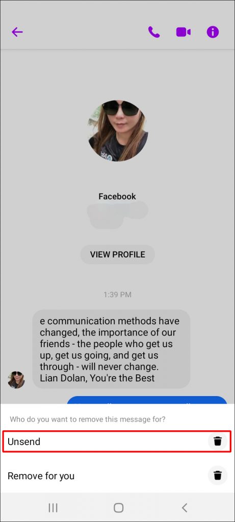 How To Delete/Unsend Messages in Facebook Messenger