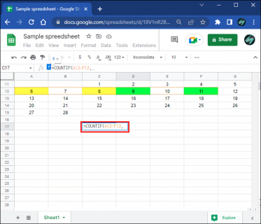 How to Count Cells in Google Sheets