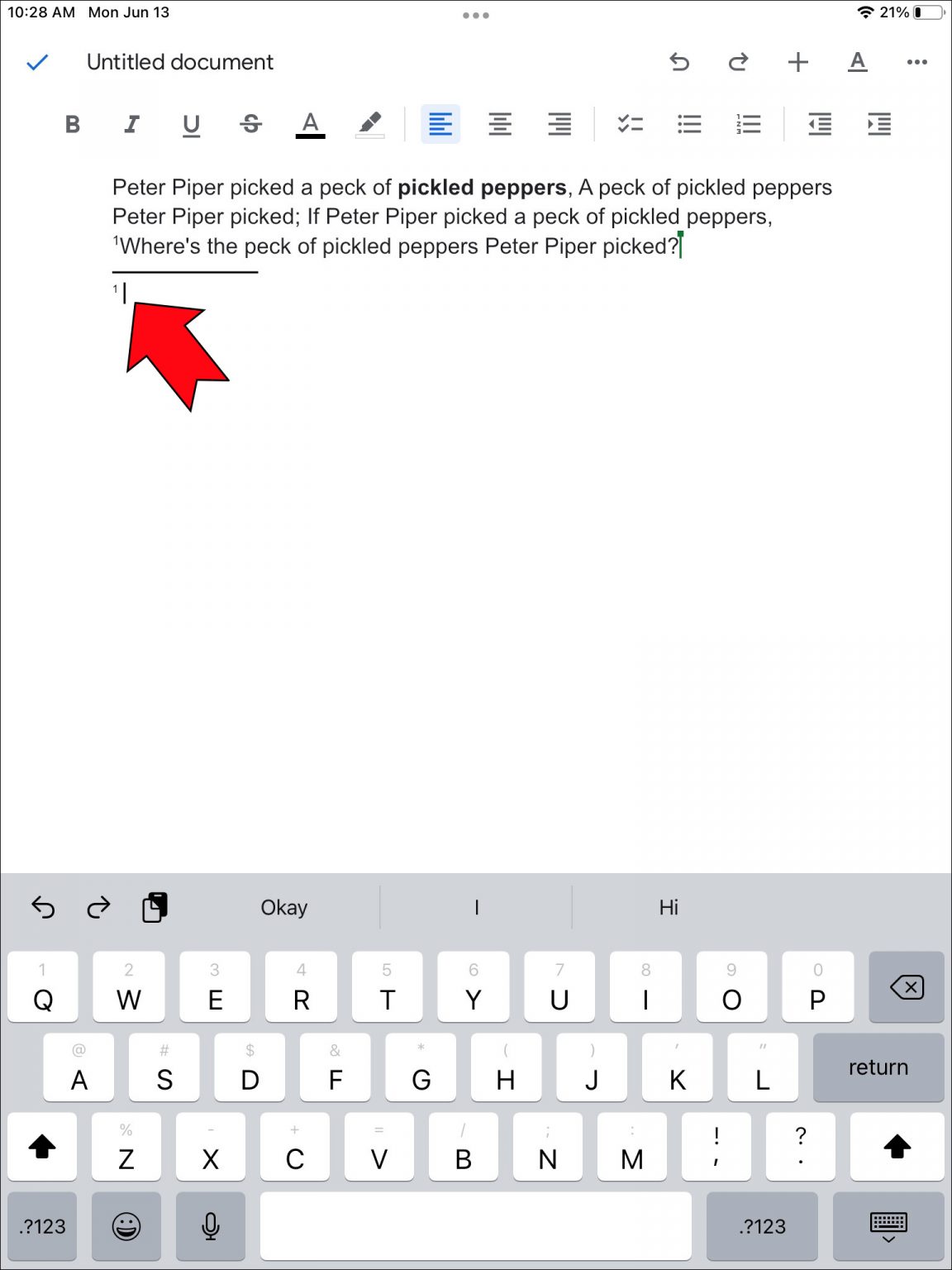How To Add Footnotes To a Google Doc