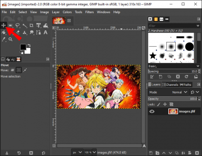 How To Move a Selection in Gimp