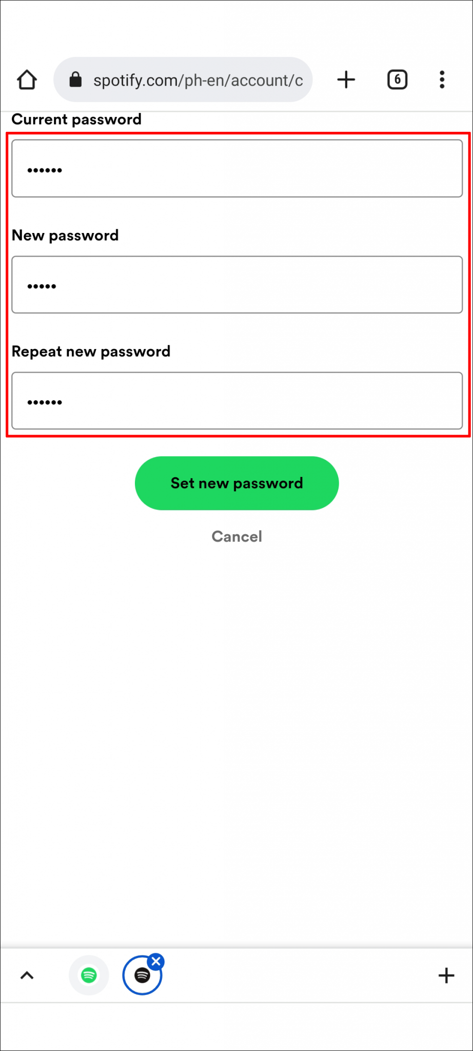 How to Change the Password to a Spotify Account