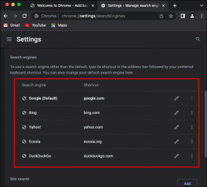 How to Remove Search Engines From Chrome