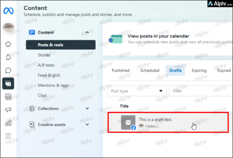 How to Find Facebook Drafts