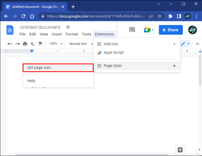 How To Change The Page Size In Google Docs