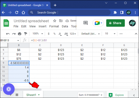 How To Calculate Percent Change Google Sheets