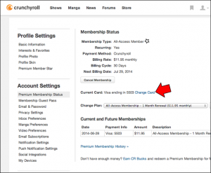 How To Change Your Payment Method in Crunchyroll