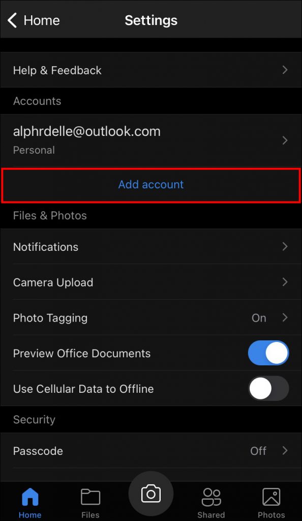 How To Add an Account to OneDrive