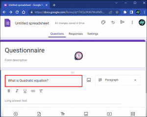 How To Add a Description to a Question When Creating a Google Form