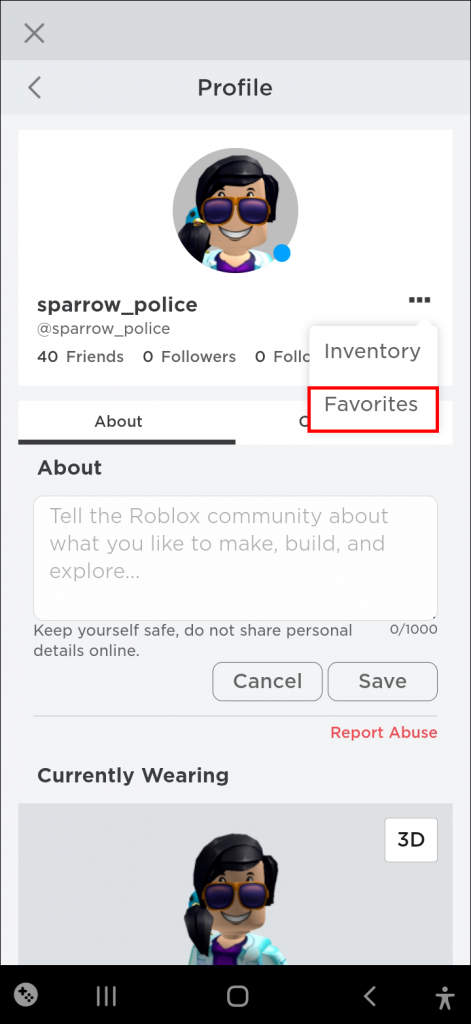 How To Check Your Favorites in Roblox
