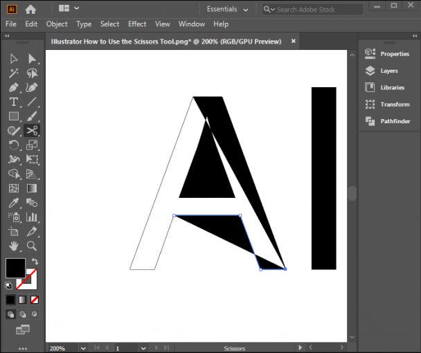 How to Use the Scissors Tool in Illustrator