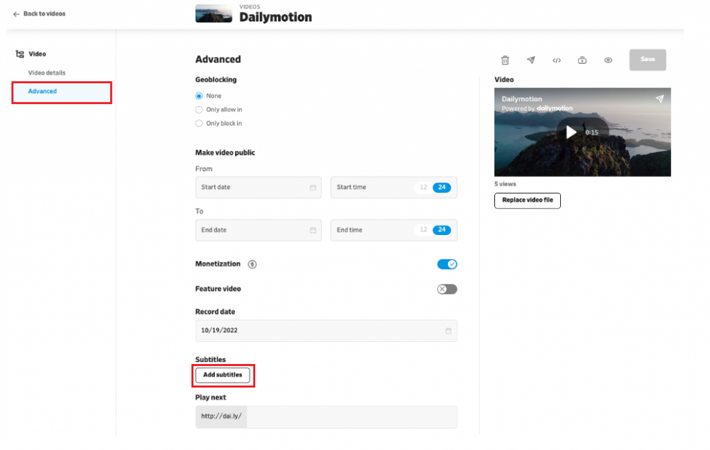 How to Turn Subtitles On or Off in DailyMotion