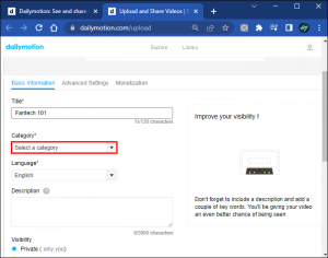 How To Upload a Video to Dailymotion
