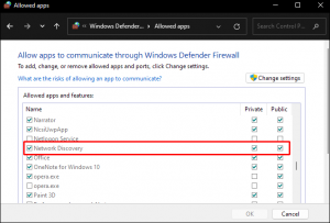 How To Turn Back On When Network Discovery Turned Off