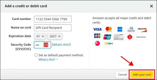 How To Use an Amex, Mastercard, or Visa Gift Card on Amazon
