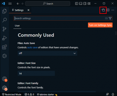 How to Open Settings.json in VS Code
