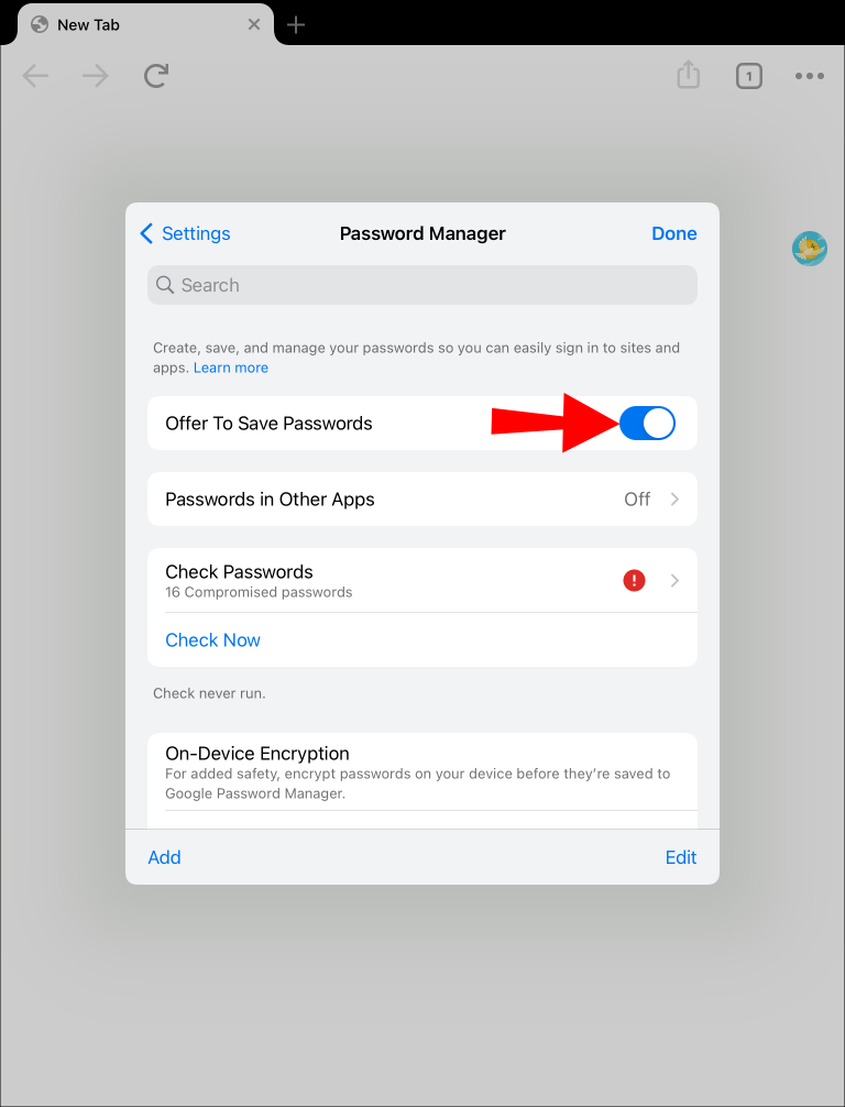 How To Stop Chrome Asking to Save a Password