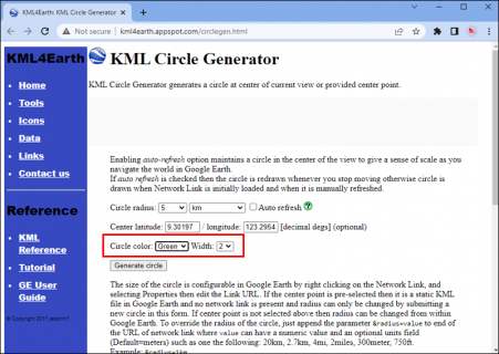 How To Draw a Circle of a Certain Radius on Google Maps