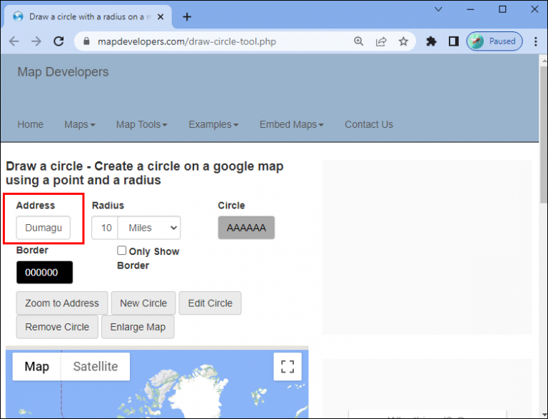 How To Draw a Circle of a Certain Radius on Google Maps