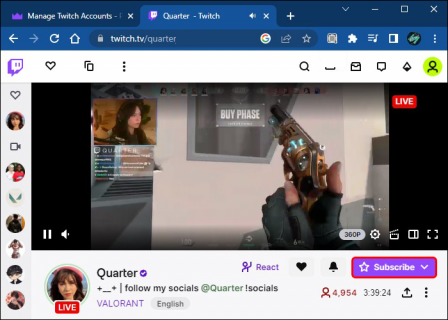 How to Subscribe to a Twitch Account With Prime