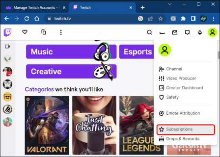 How to Subscribe to a Twitch Account With Prime