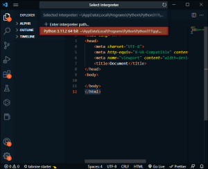 How To Change The Python Interpreter In Vs Code