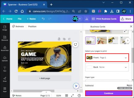How to Print for Free in Canva