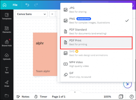 How to Print for Free in Canva