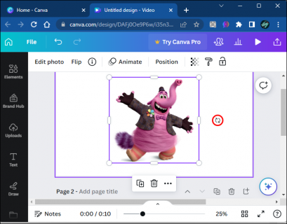 How to Rotate an Image in Canva