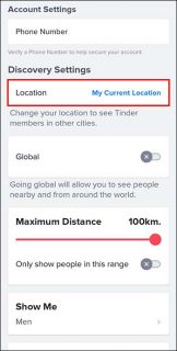 How to Change Location on Tinder