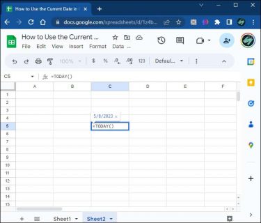 How to Use the Current Date in Google Sheets
