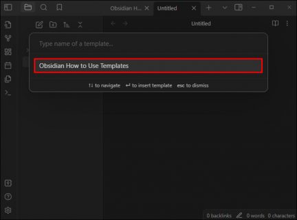 How to Use Templates with Obsidian