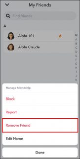 How to Delete Friends in Snapchat