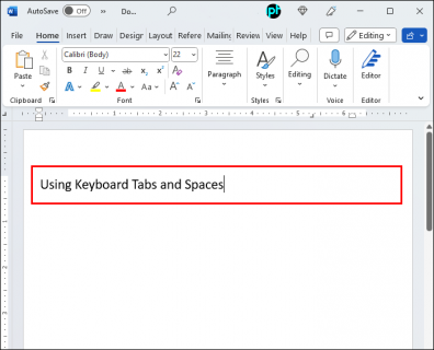 How to Right Align Part of a Line in Word