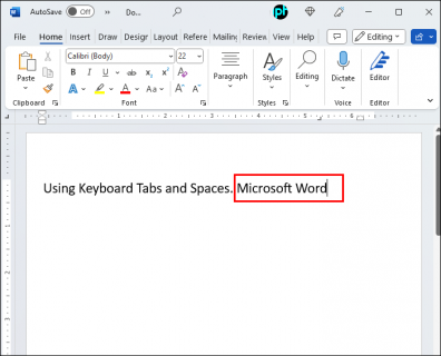 How to Right Align Part of a Line in Word