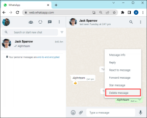How to Delete for Both in WhatsApp