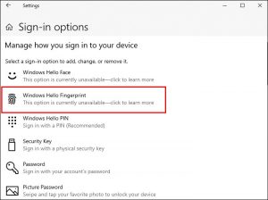 How To Fix Windows Fingerprint Recognition Currently Unavailable
