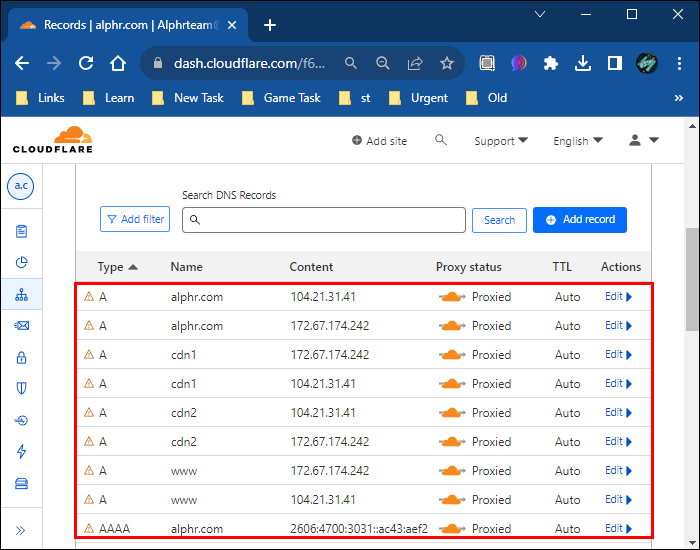 Cloudflare: How to Add TXT Record