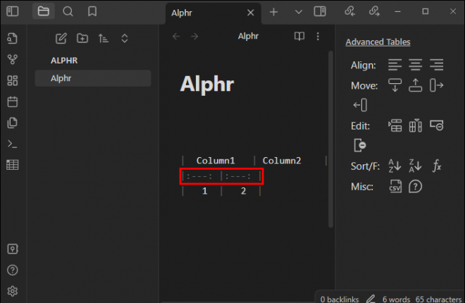 How to Make a Table in Obsidian