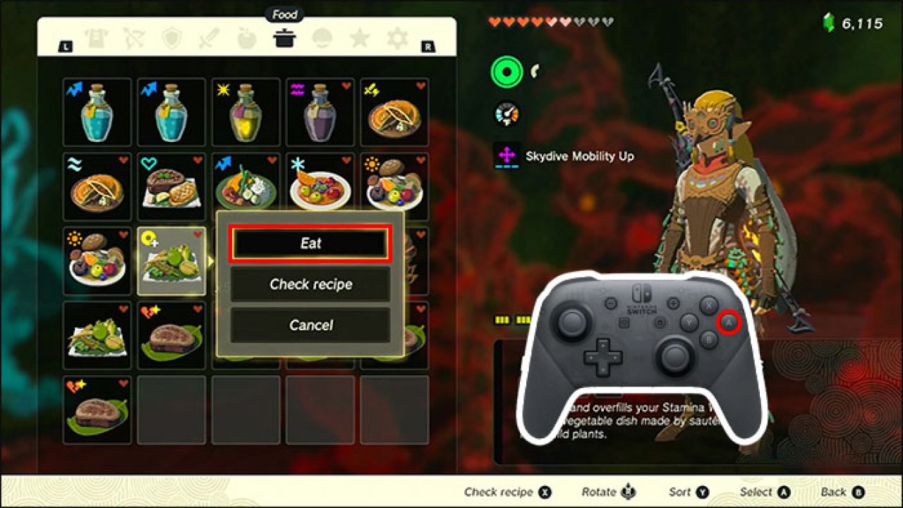How to Eat in Tears of the Kingdom