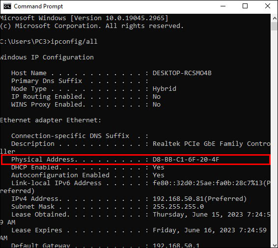 How to Find a MAC Address from an IP Address