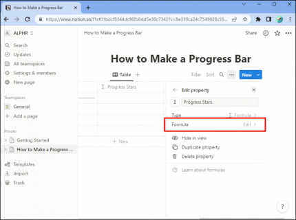 How to Make a Progress Bar in Notion