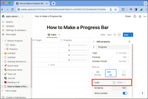 How to Make a Progress Bar in Notion