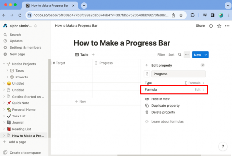 How to Make a Progress Bar in Notion